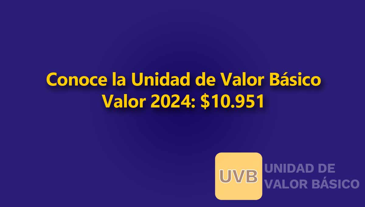 Valor UVB 2024 - Unidad de Valor Básico